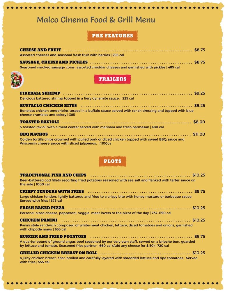 Malco - Food Menu